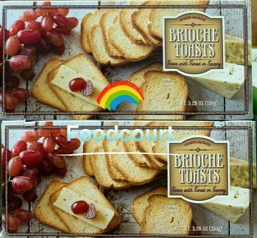 2 Packs Trader Joe’s Brioche Toasts Serve with Sweet or Savory 5.26 oz ...