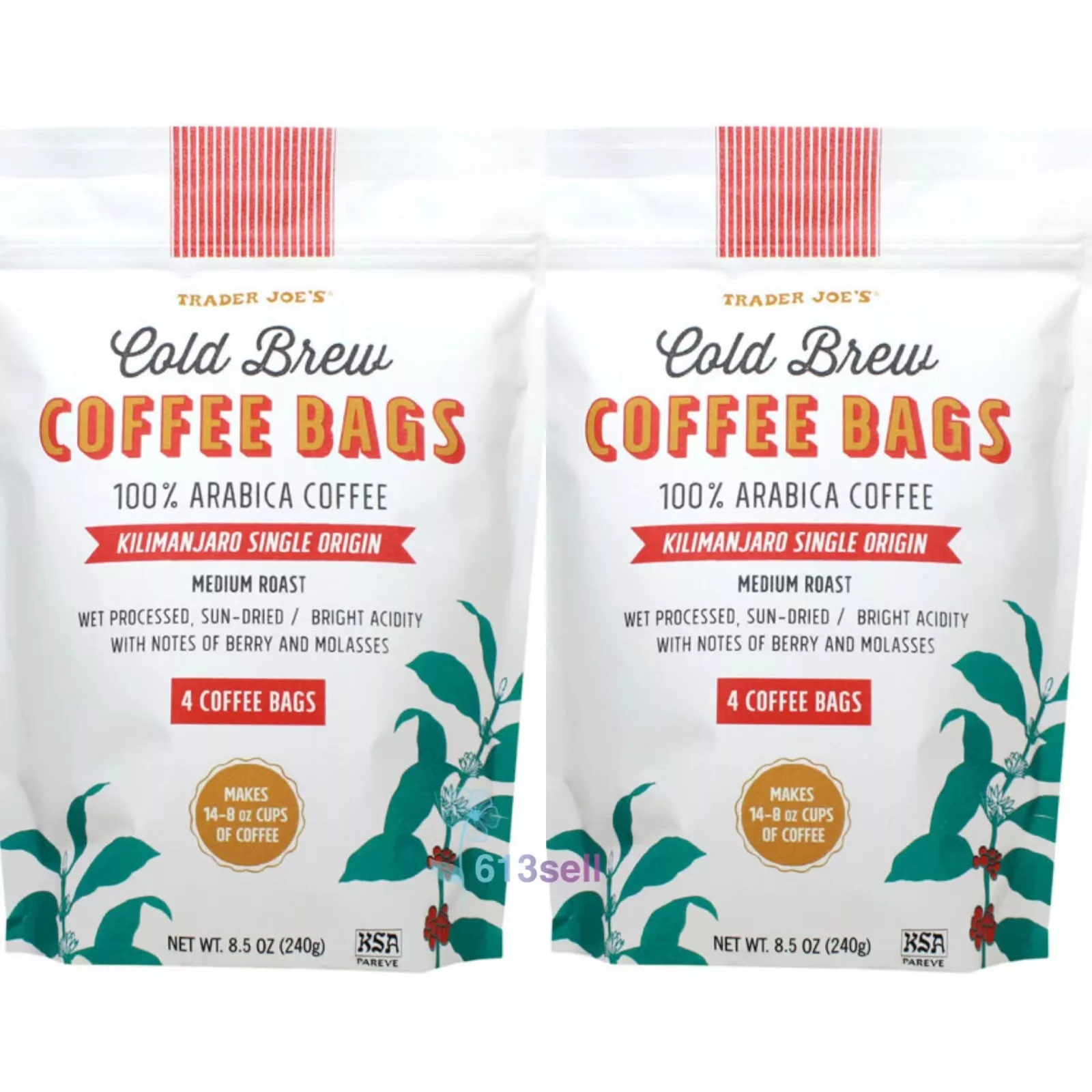 2 Packs Cold Brew Coffee Bags 100% Arabica Coffee 8.5 oz Each - Walmart.com