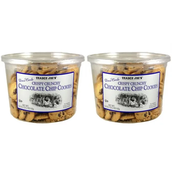 2 Packs Trader Joe's Crispy Crunchy Chocolate Chip Cookies 18 oz Each ...