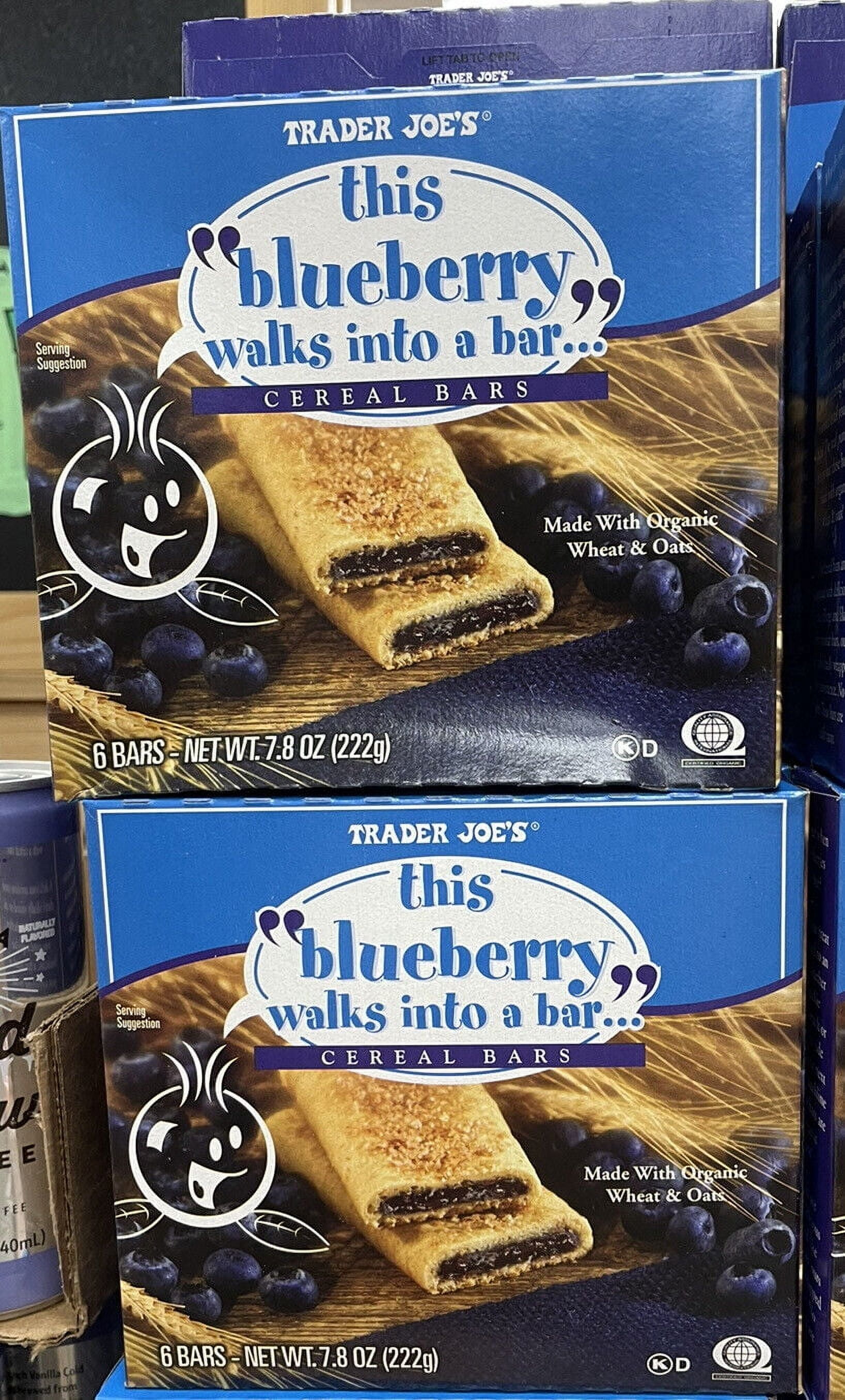 2 Packs Trader Joe's This Blueberry Walks Into A Bar Cereal Bars 7.8 oz Each - Walmart.com