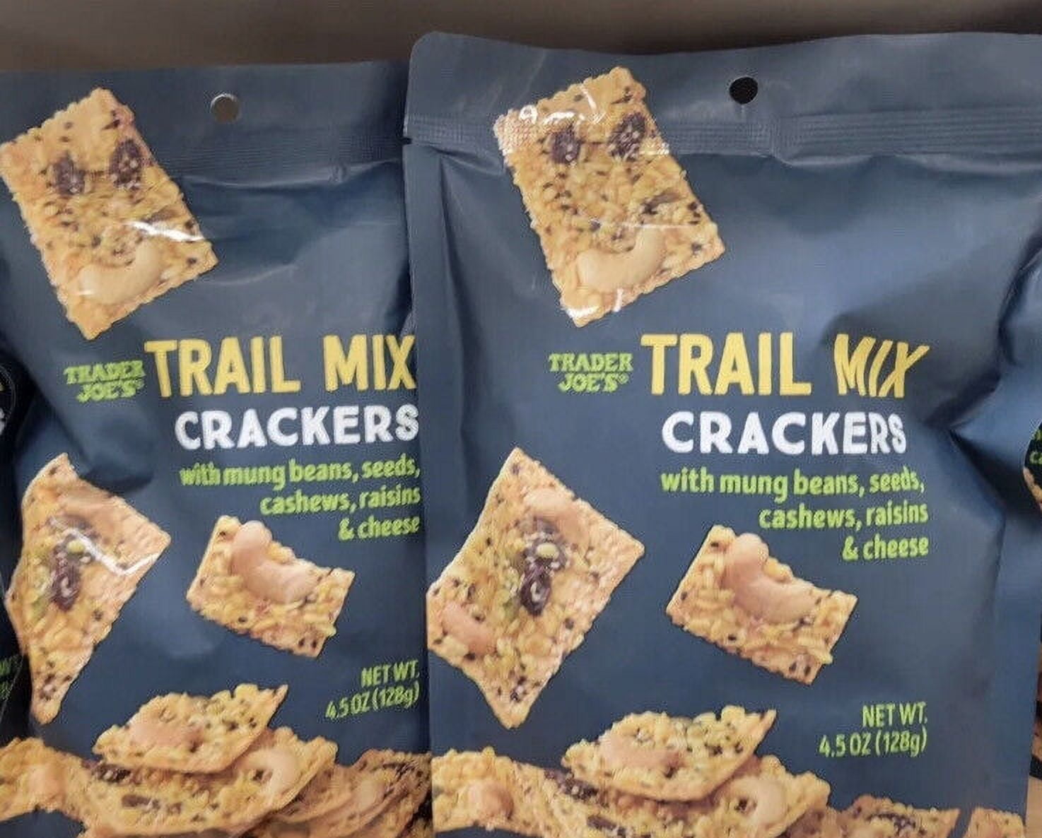 2 Packs Trader Joe's Trail Mix Crackers 4.5 oz Each Pack, Total 9 oz - Walmart.com