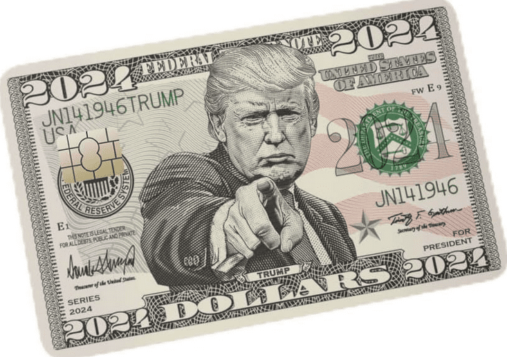 2 Packs Trump 2024 Bill Credit Card Sticker, Debit Card Skin Cover ...