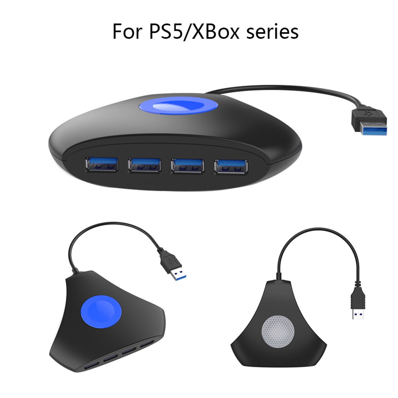 2 Packs USB 3.0 Hub Converter for PS5 Xbox Series X 4-Port Splitter ...