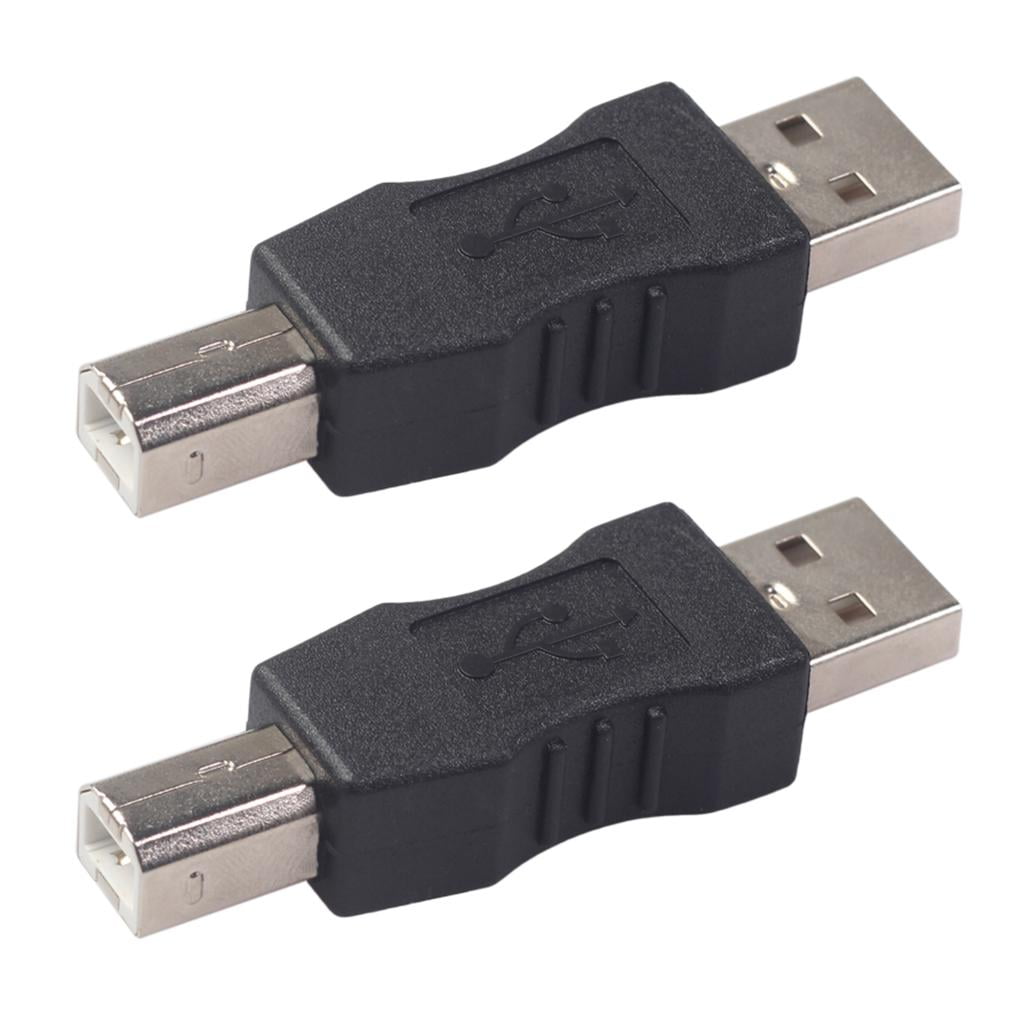 2 Packs USB Type A Male to USB Type B Male Adapter Converter - Walmart.com