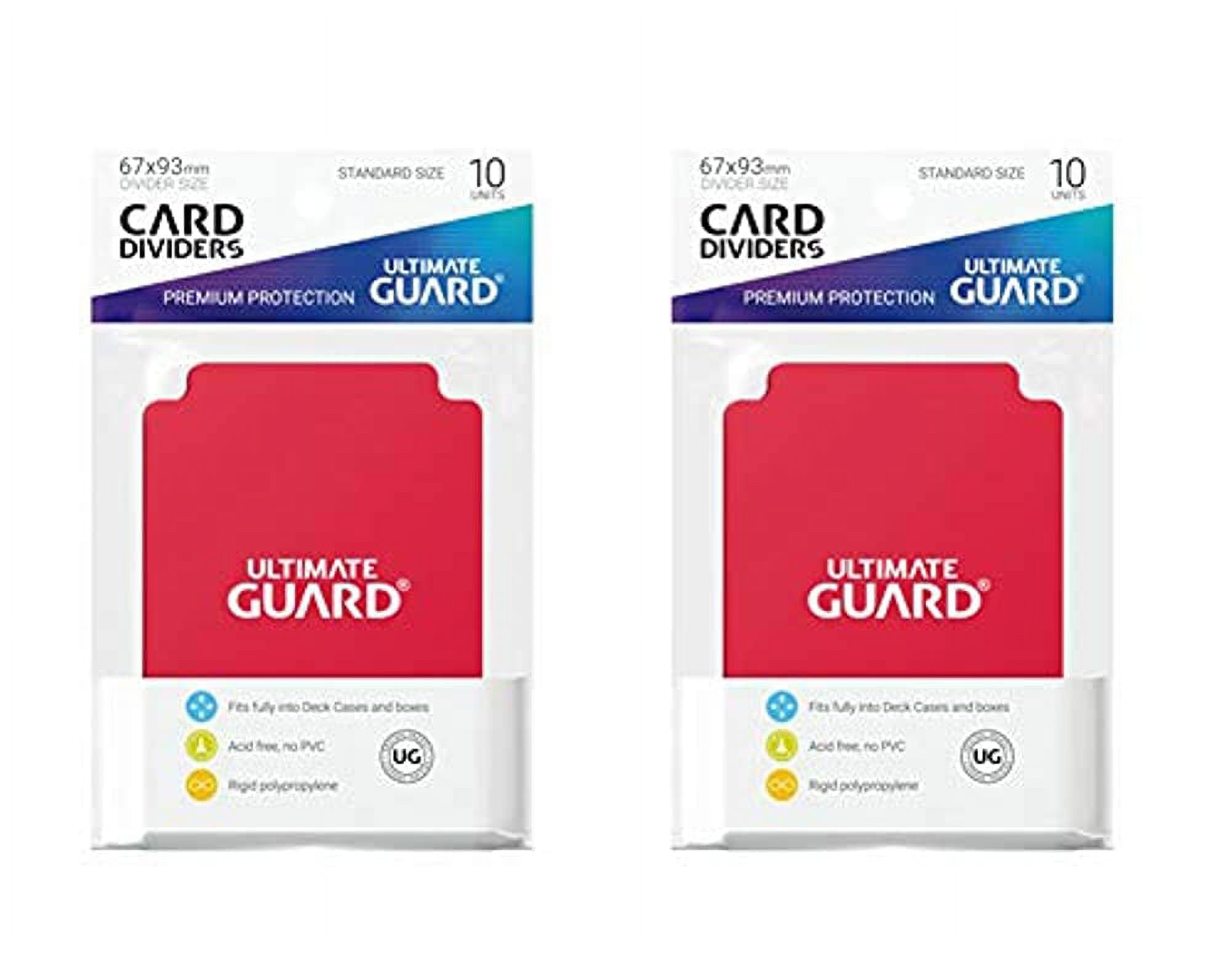 2 Packs Ultimate Guard Red Card Dividers (10) Standard Size Individual ...