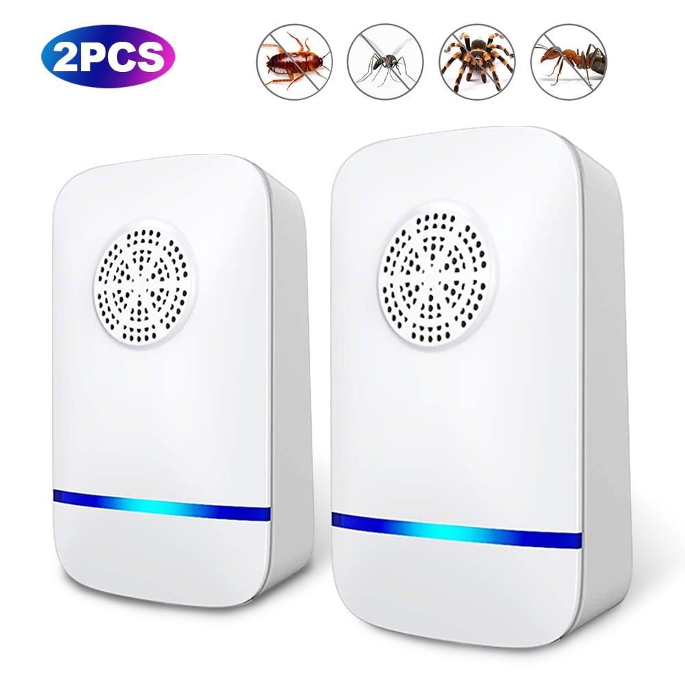 2 Packs Ultrasonic Pest Repeller, Electronic Pest Repellent Plug in ...