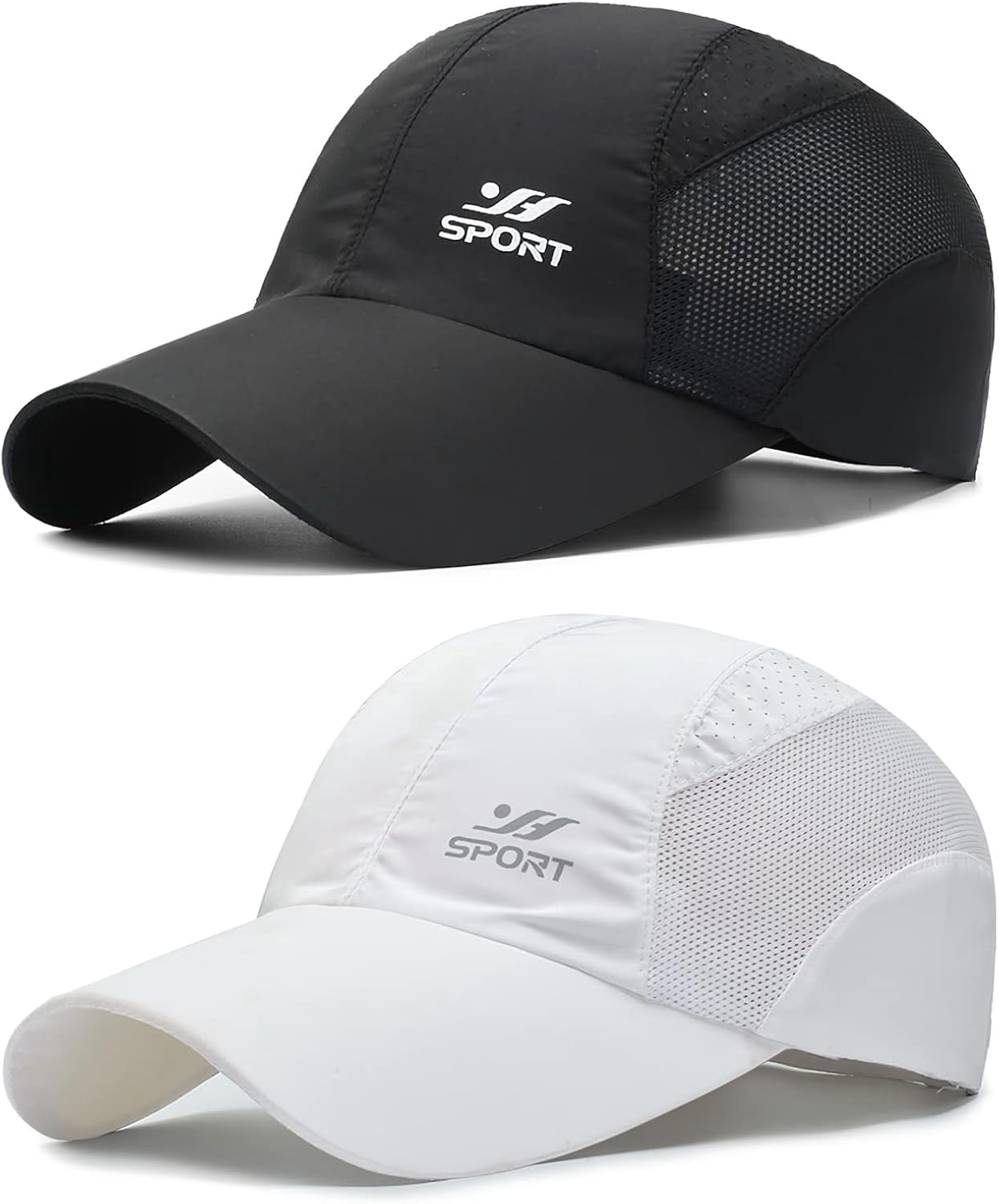 2 Packs Unisex Baseball Cap, Fashion Breathable Quick Dry Sports hat ...