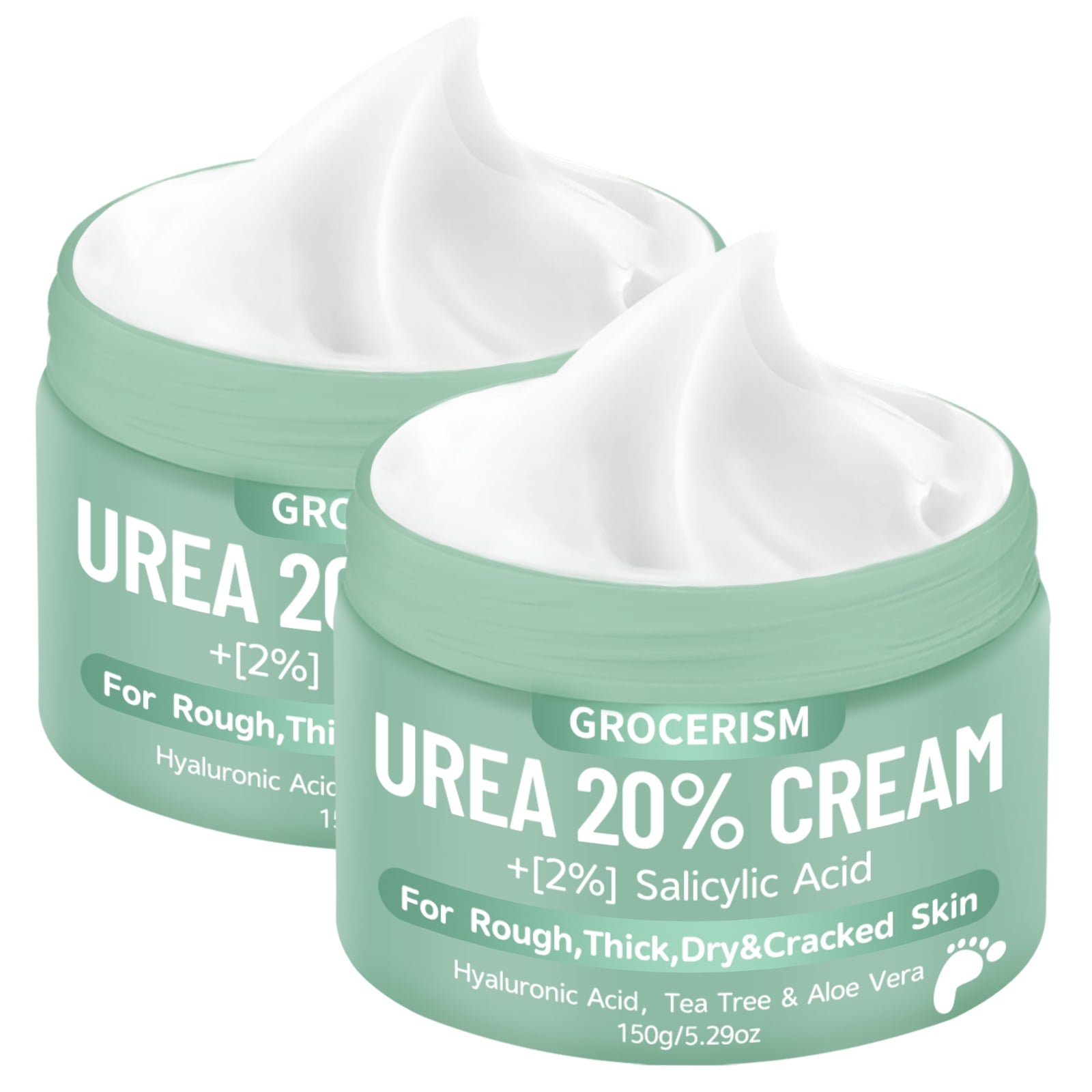 2 Packs Urea Cream 20% Plus 2% Salicylic Acid 5.3oz || Tree Foot Cream Maximum Strength with ...