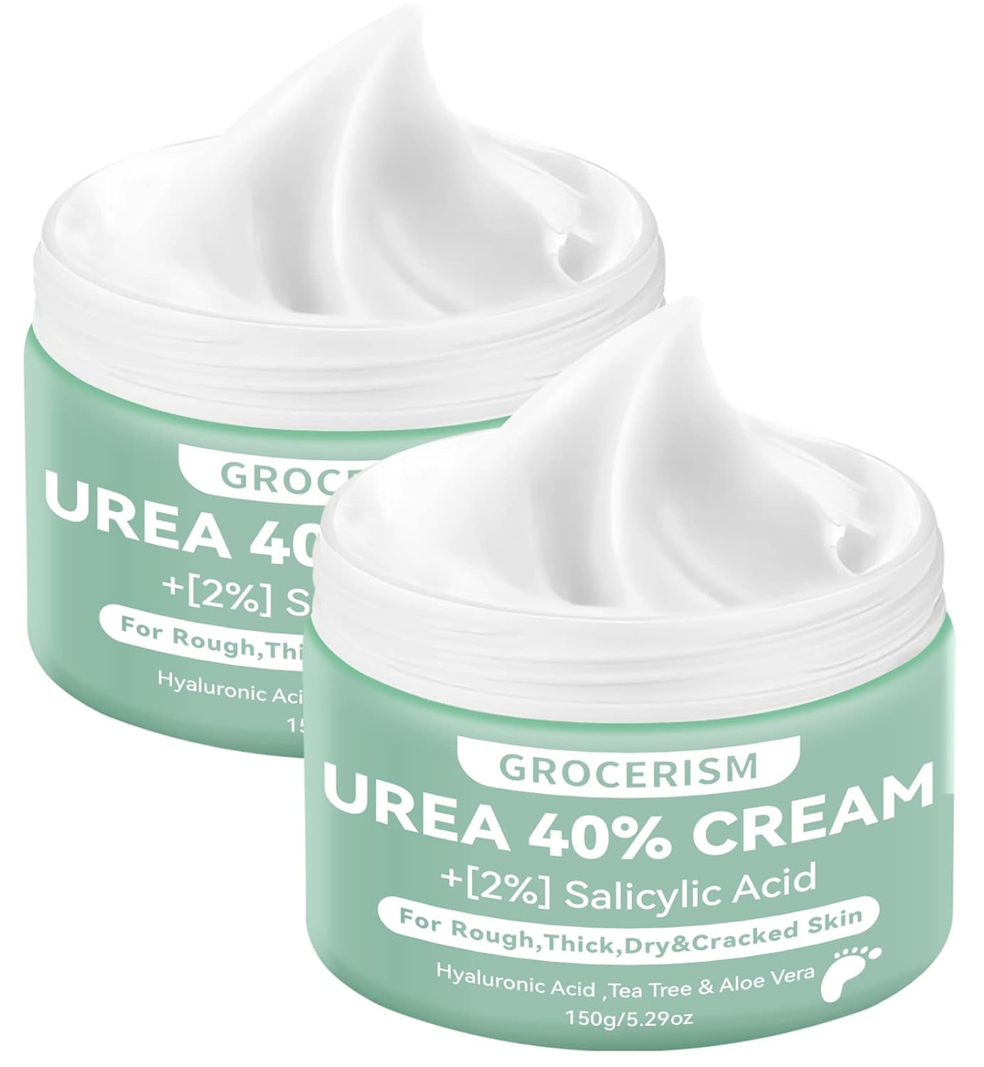2 Packs Urea Cream 40% Plus 2% Salicylic Acid 5.30 oz || Foot Cream ...