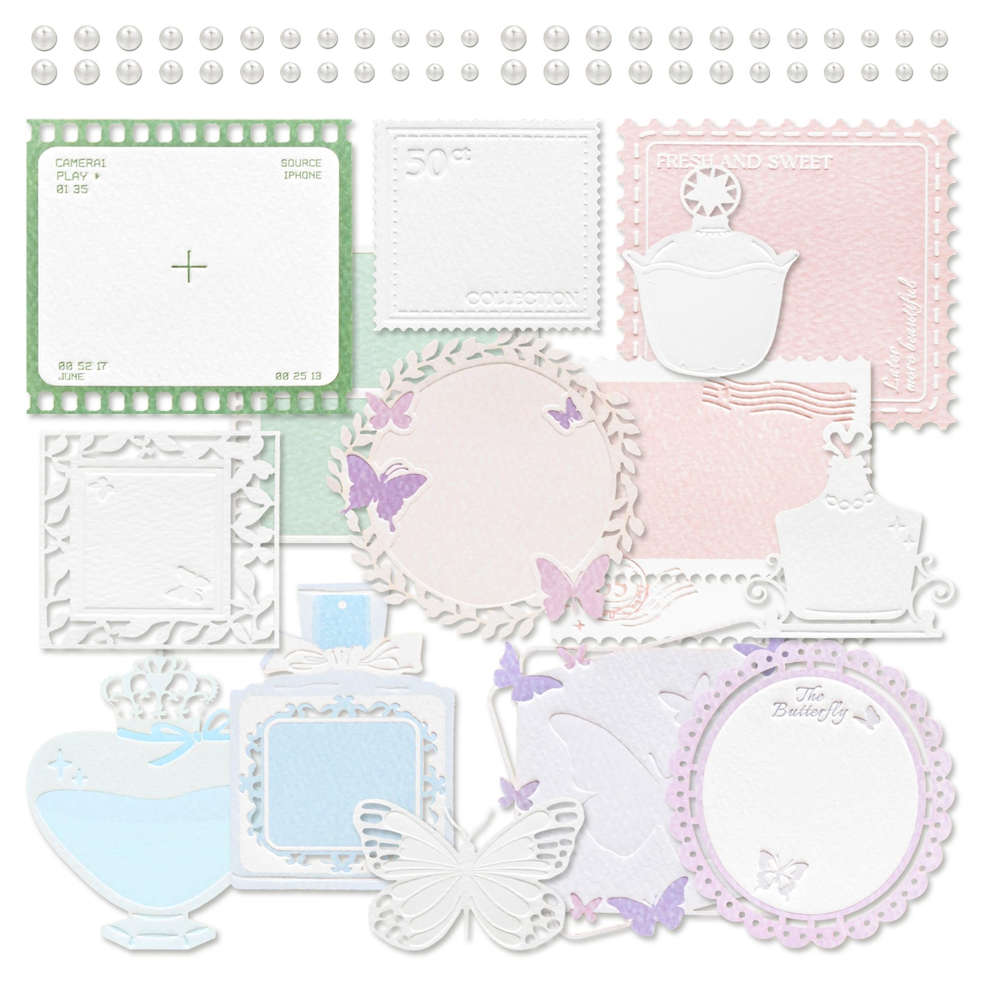 2 Packs Vintage Scrapbook OIF8 Cutout Paper Window Frame Decorative ...