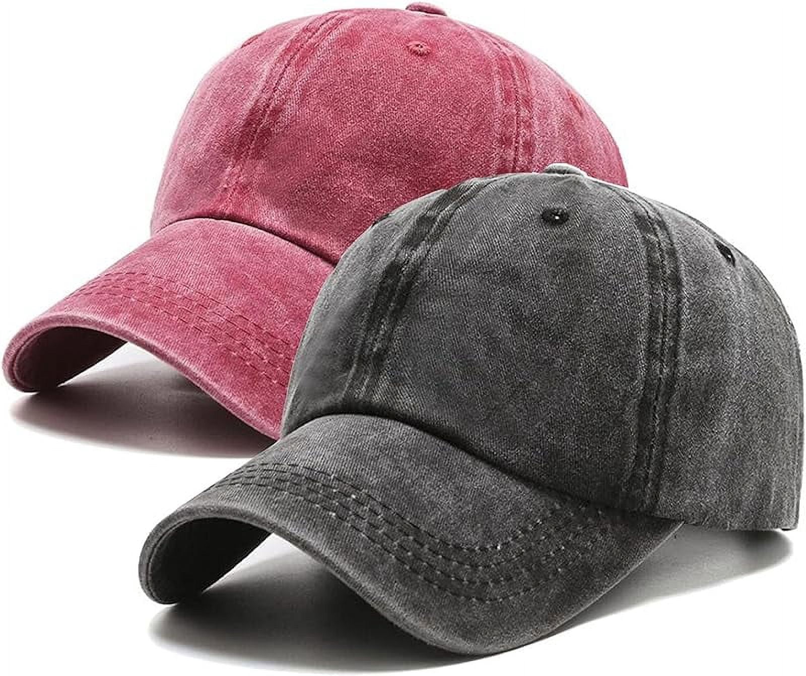 2 Packs Vintage Washed Distressed Baseball Cap Golf Dad Hat for Men ...