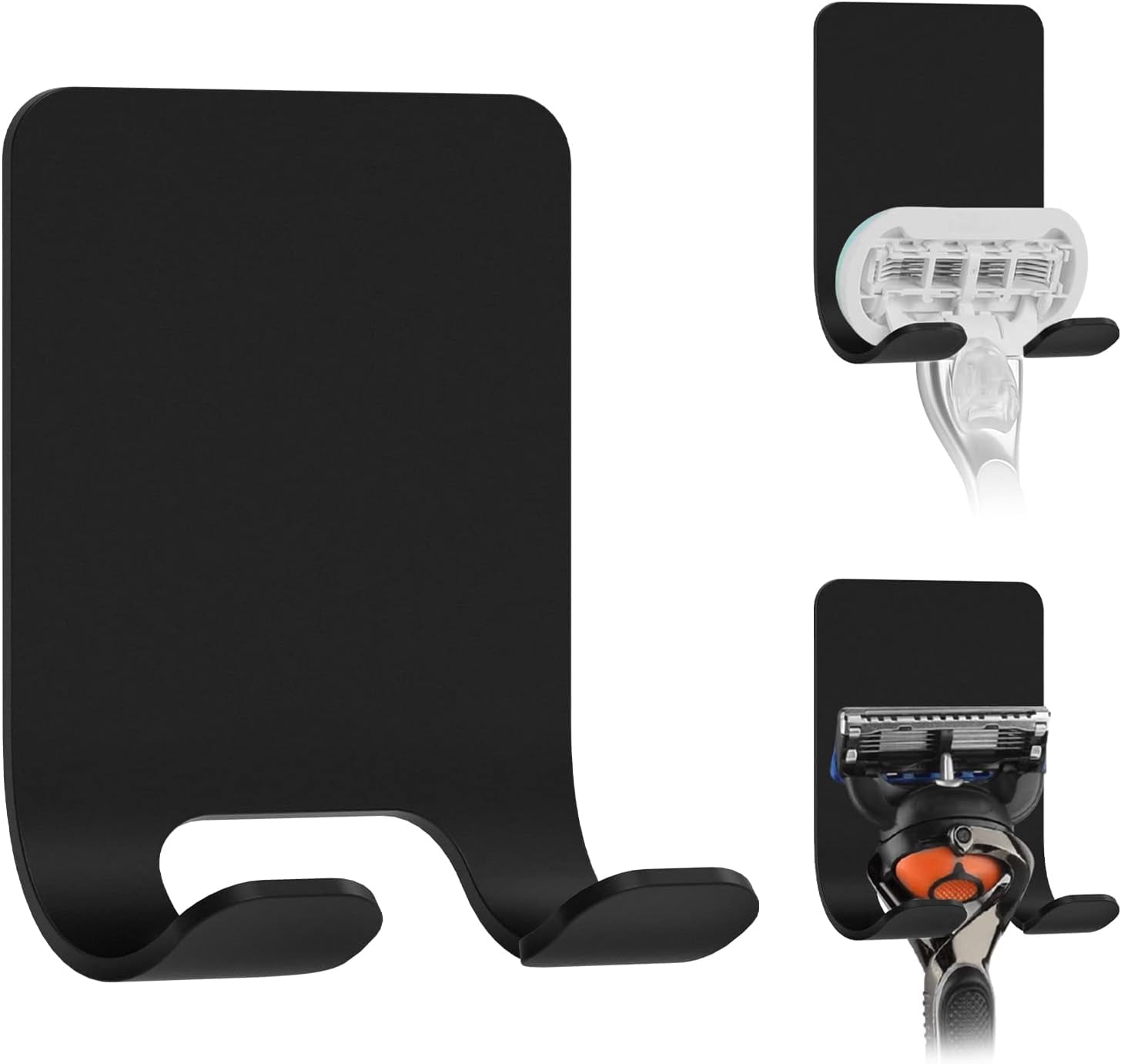 2 Packs Wall Mount Razor Holder for Shower, Stainless Steel Self ...