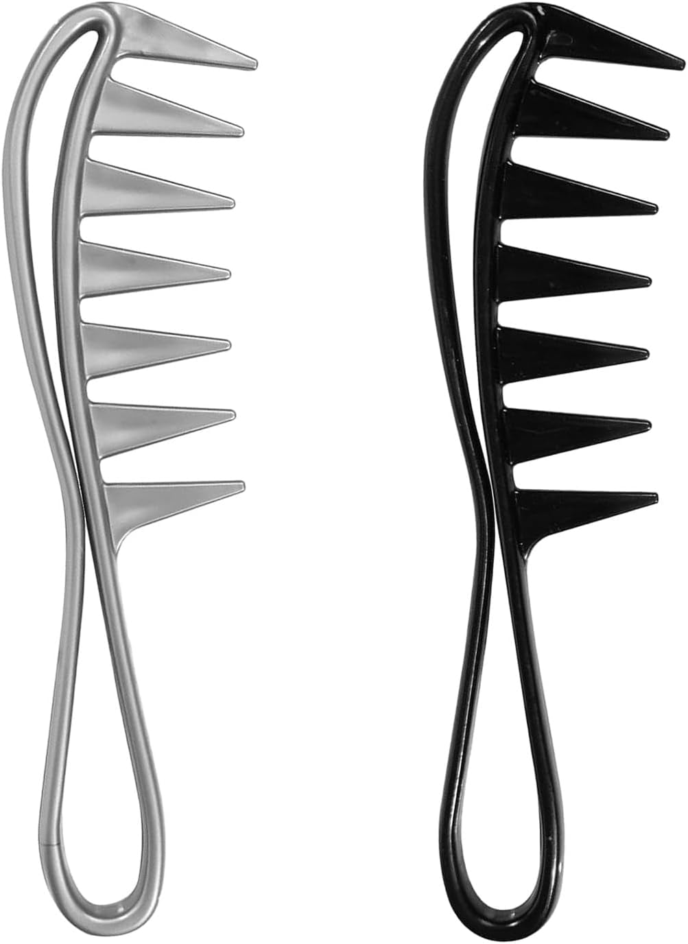 2 Packs Wide Tooth Combs, Salon Large Teeth Shark Combs Curly Hair ...