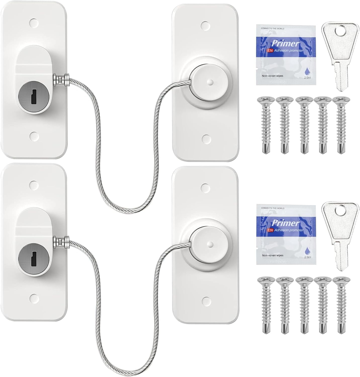 2 Packs Window Safety Locks, Versatile Durable Universal Self-Adhesive ...