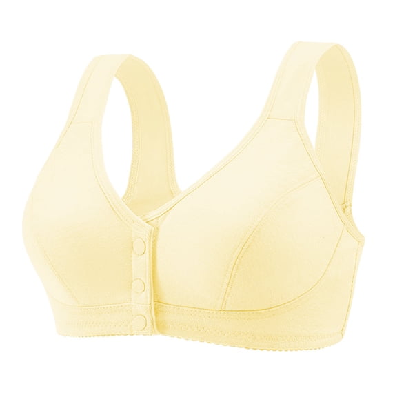 2 Packs Women's Bra Front Close T Back Plus Size Seamless Unlined Large ...