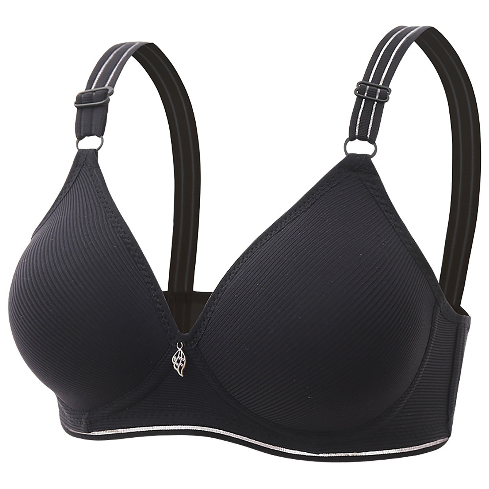2 Packs Women's Bra Thin Chest Show Small Gathered No Steel Ring Uphold ...