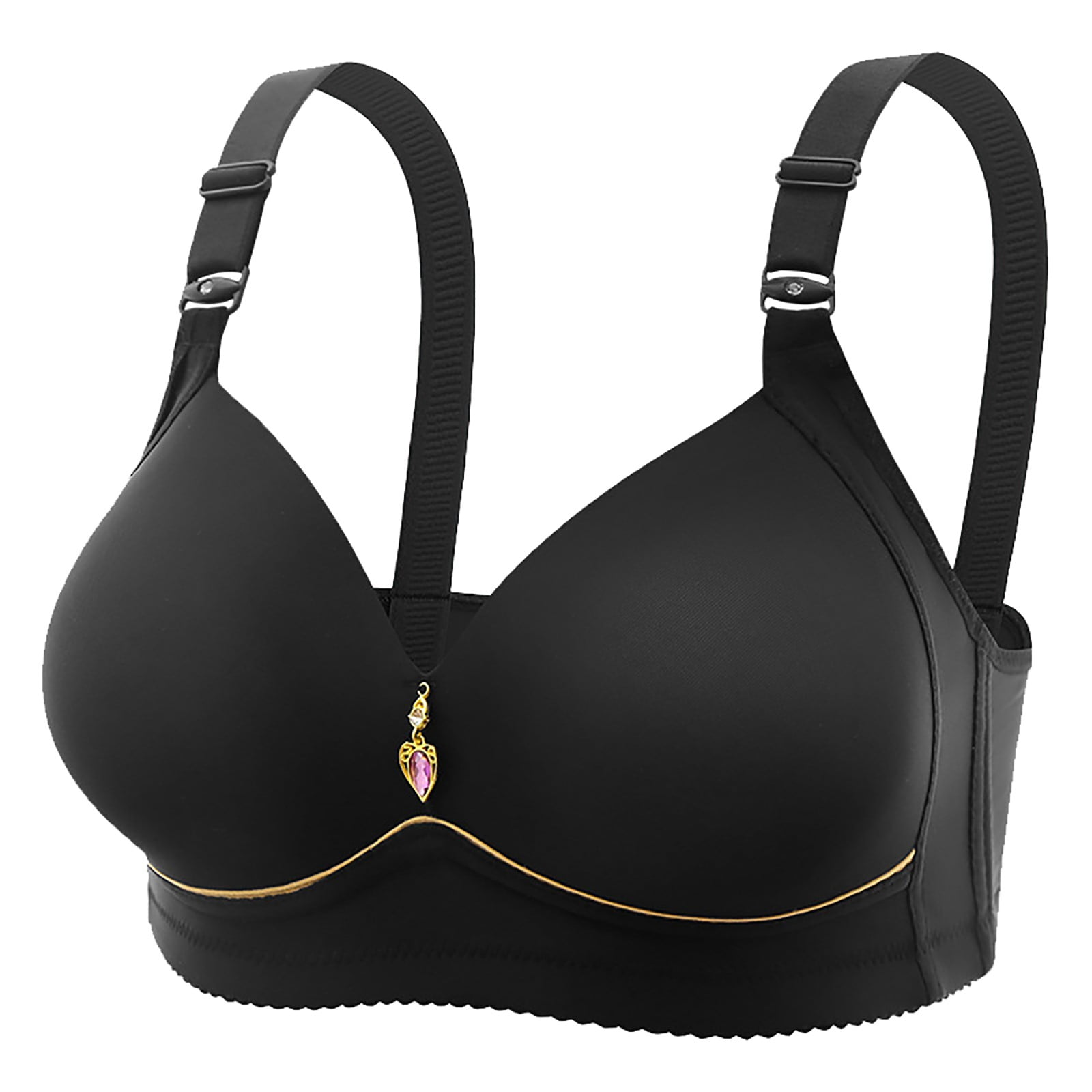 2 Packs Womens Bras Non Steel Ring Gathering Lingerie Non Thin Cup ...