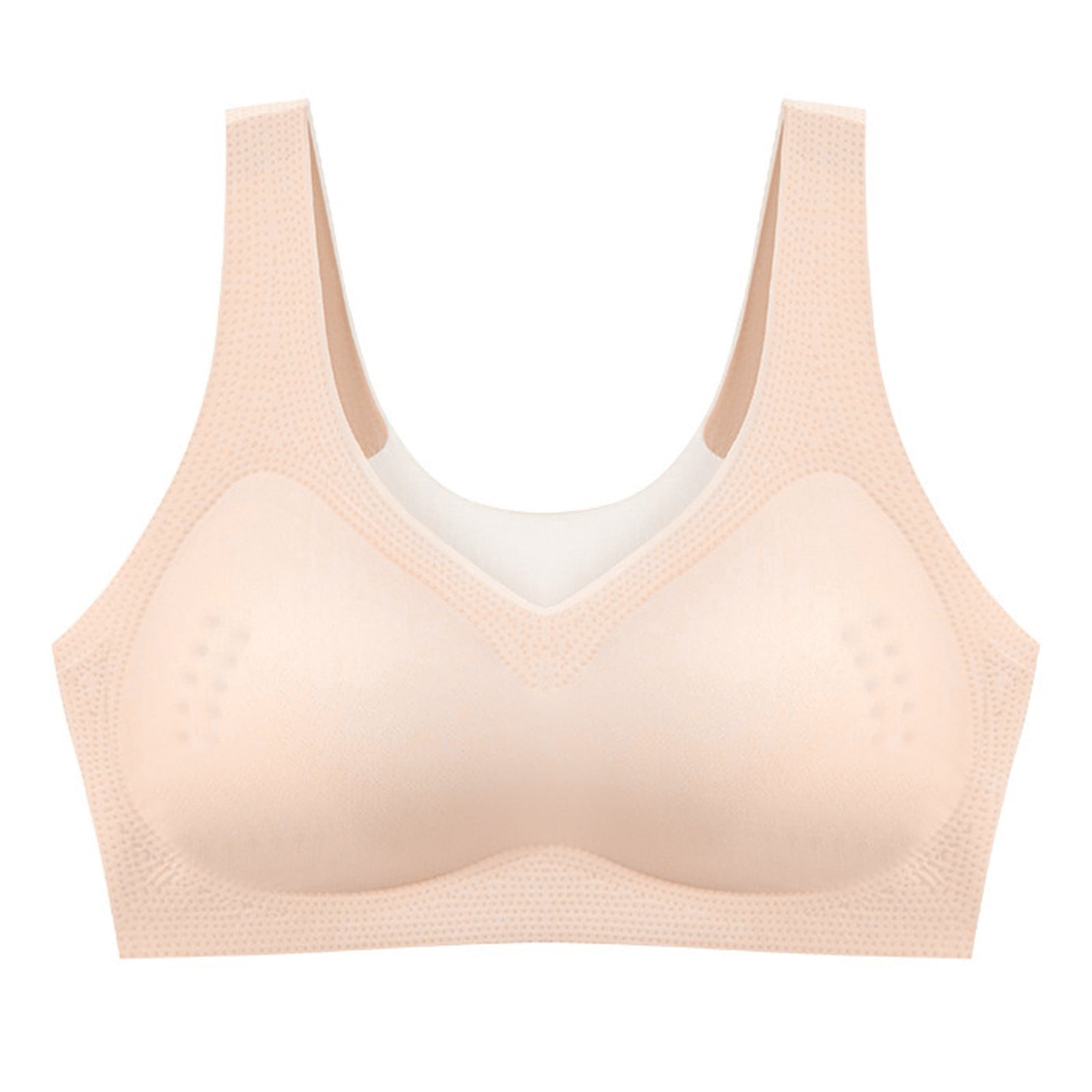 2 Packs Womens Bras Summer Fitness Gathering Traceless Latex Large Back ...