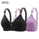 2 Packs Womens Wireless Bras CD Cup Push Up Bra for Women Full Coverage ...