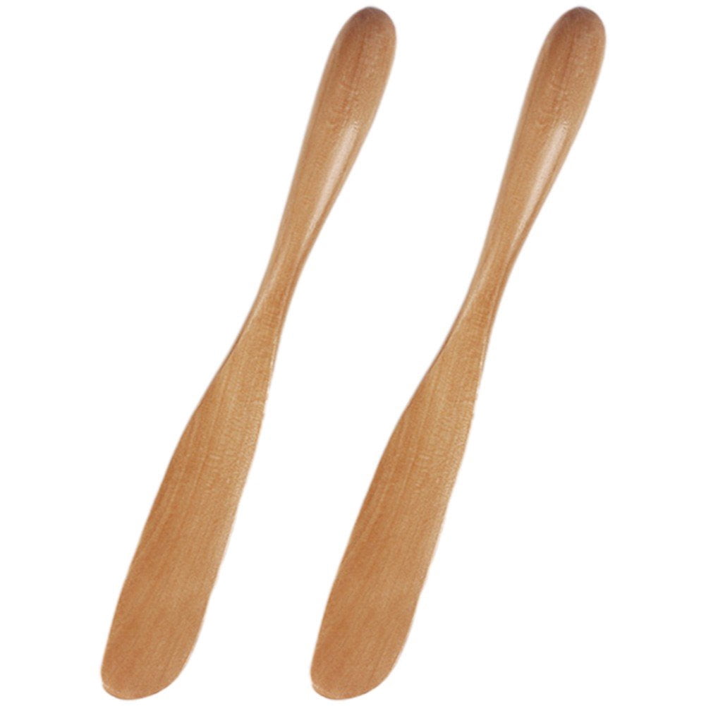 2 Packs Wooden Butter Spreaders, Wooden Butter Blade Butter Spreader ...