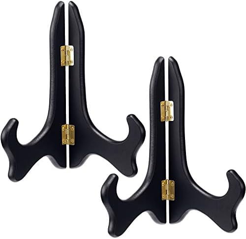2 Packs Wooden Plate Stands for Display, Plate Holder Display Stand ...