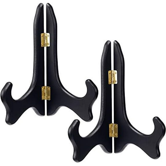 2 Packs Wooden Plate Stands for Display, Plate Holder Display Stand ...