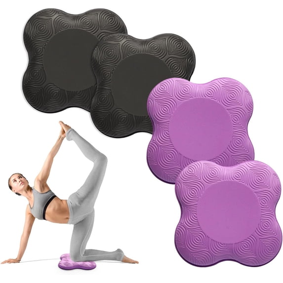 2 Packs Yoga Knee & Elbow Cushions - Extra Thick Foam for Knees, Elbows ...