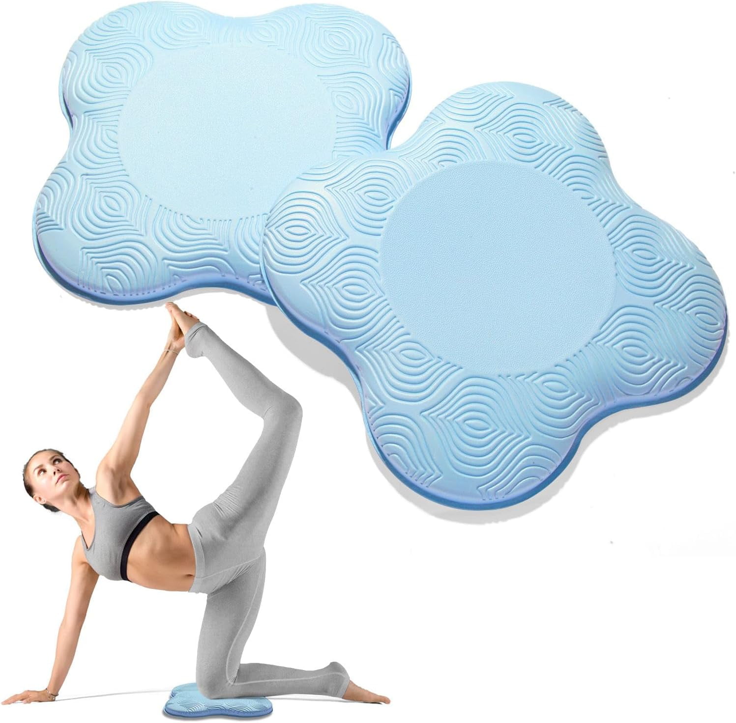 2 Packs Yoga Knee & Elbow Cushions - Extra Thick Foam for Knees, Elbows ...
