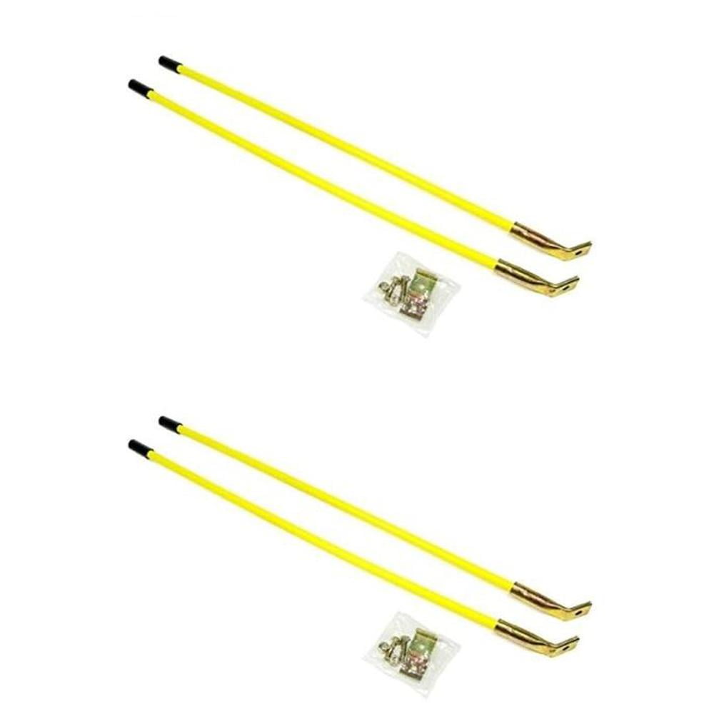 (2) Packs of 26" Snow Plow Blade Marker Guide Kit Yellow Fits Diamond ...