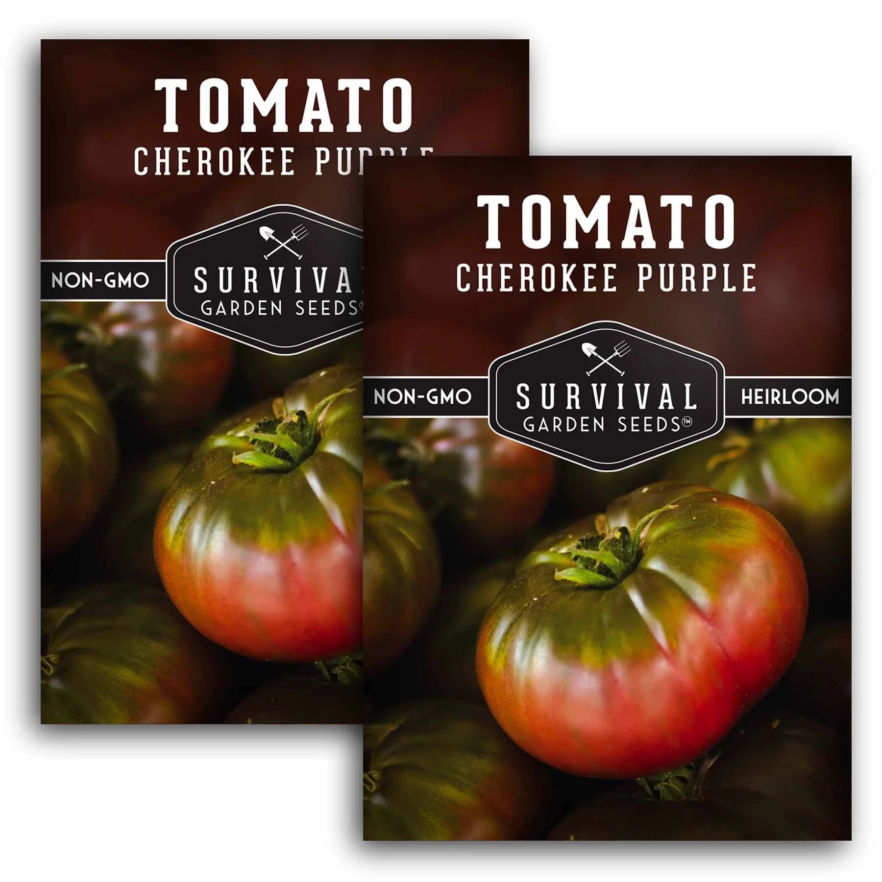 Cherokee Purple Tomato Seed Garden Packet - 2 Packs, Non-GMO Heirloom ...