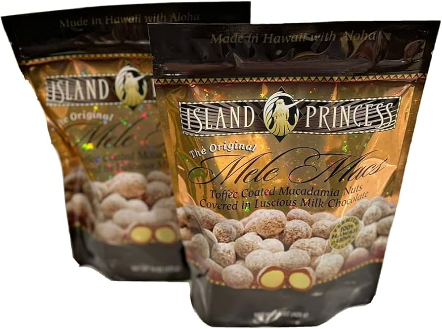 2 Packs of Island Princess Mele Macs Toffee Coated Macadamia Nuts 15 OZ ...