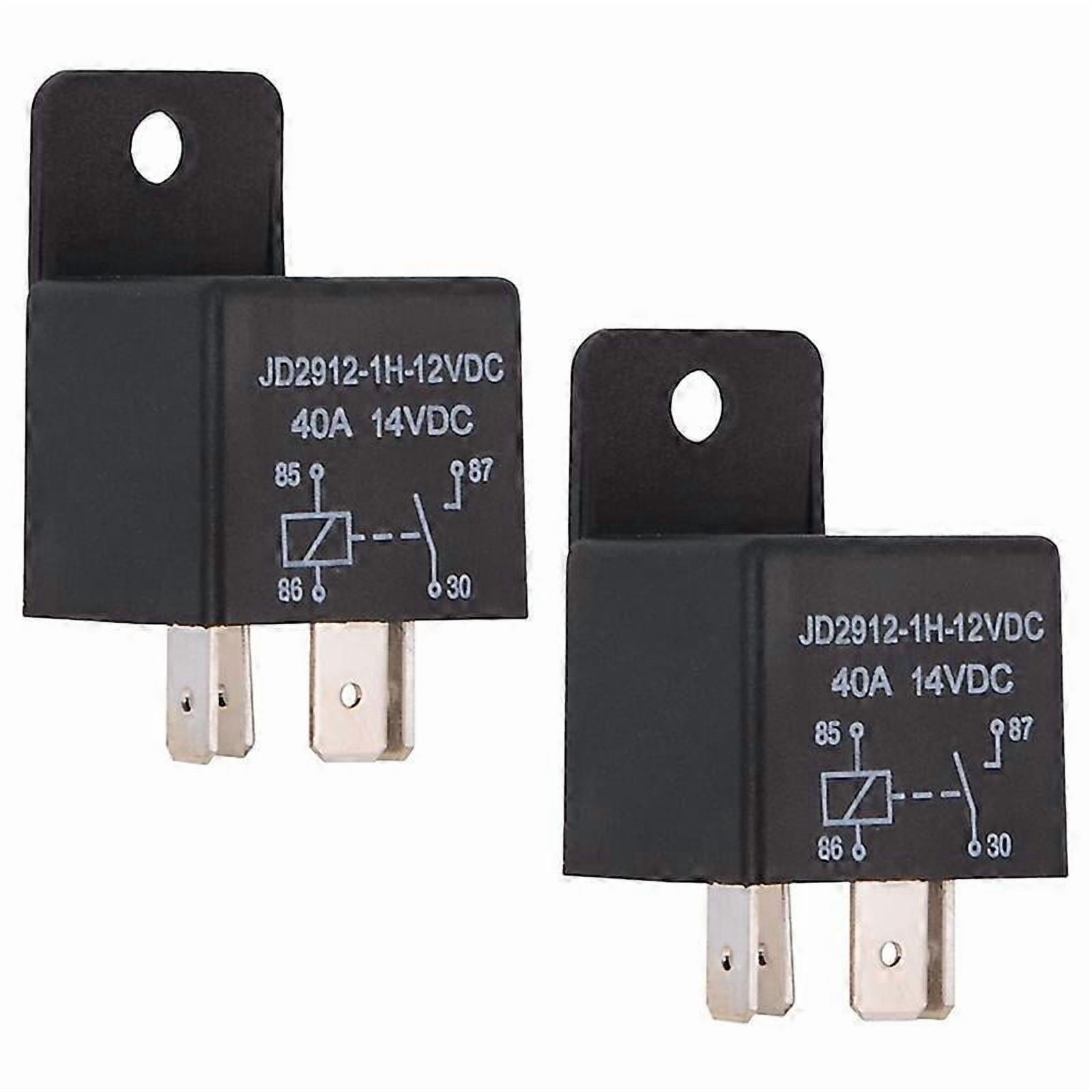 2 Packs of Relays 4-Pin 12V 40A Relay Kit Spst Model: JD2912-1H-12VDC ...