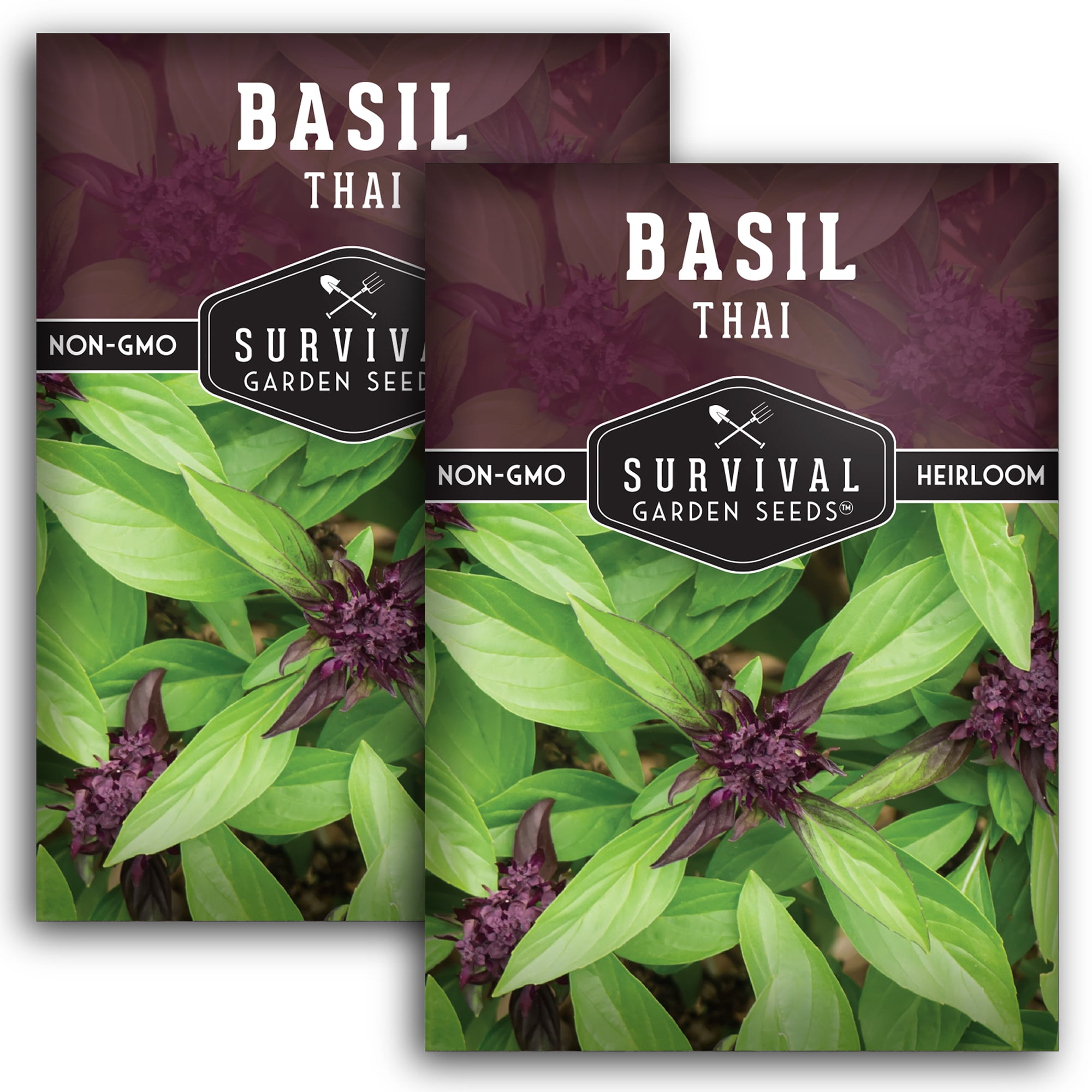 2 Packs of Thai Basil Seed - Herb Seeds - Full Sun Annual - Walmart.com