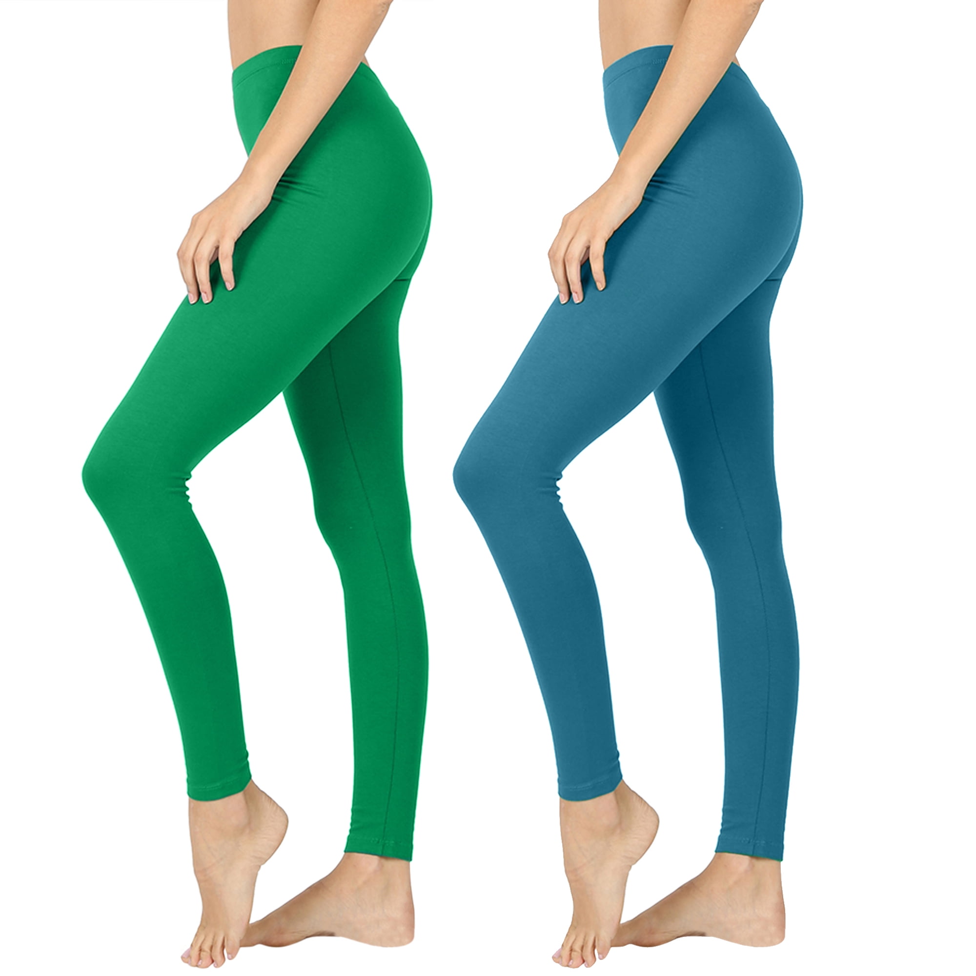 2 Packs of TheLovely Women Premium Cotton High Waist Full Length ...