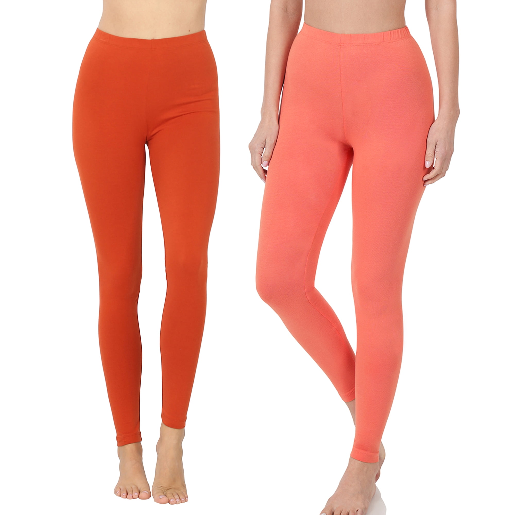 2 Packs of TheLovely Women Premium Cotton High Waist Full Length ...