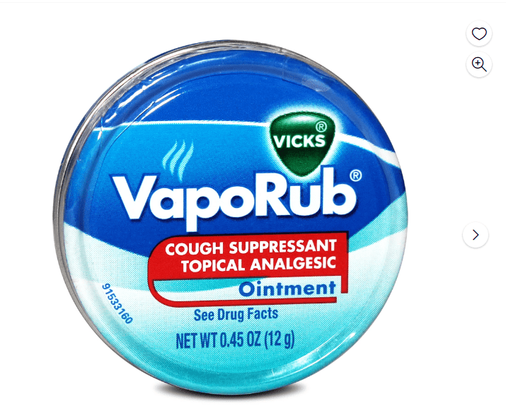 2 Packs of Vicks Vaporub Topical Ointment 12g Tin Travel Size - Walmart.com