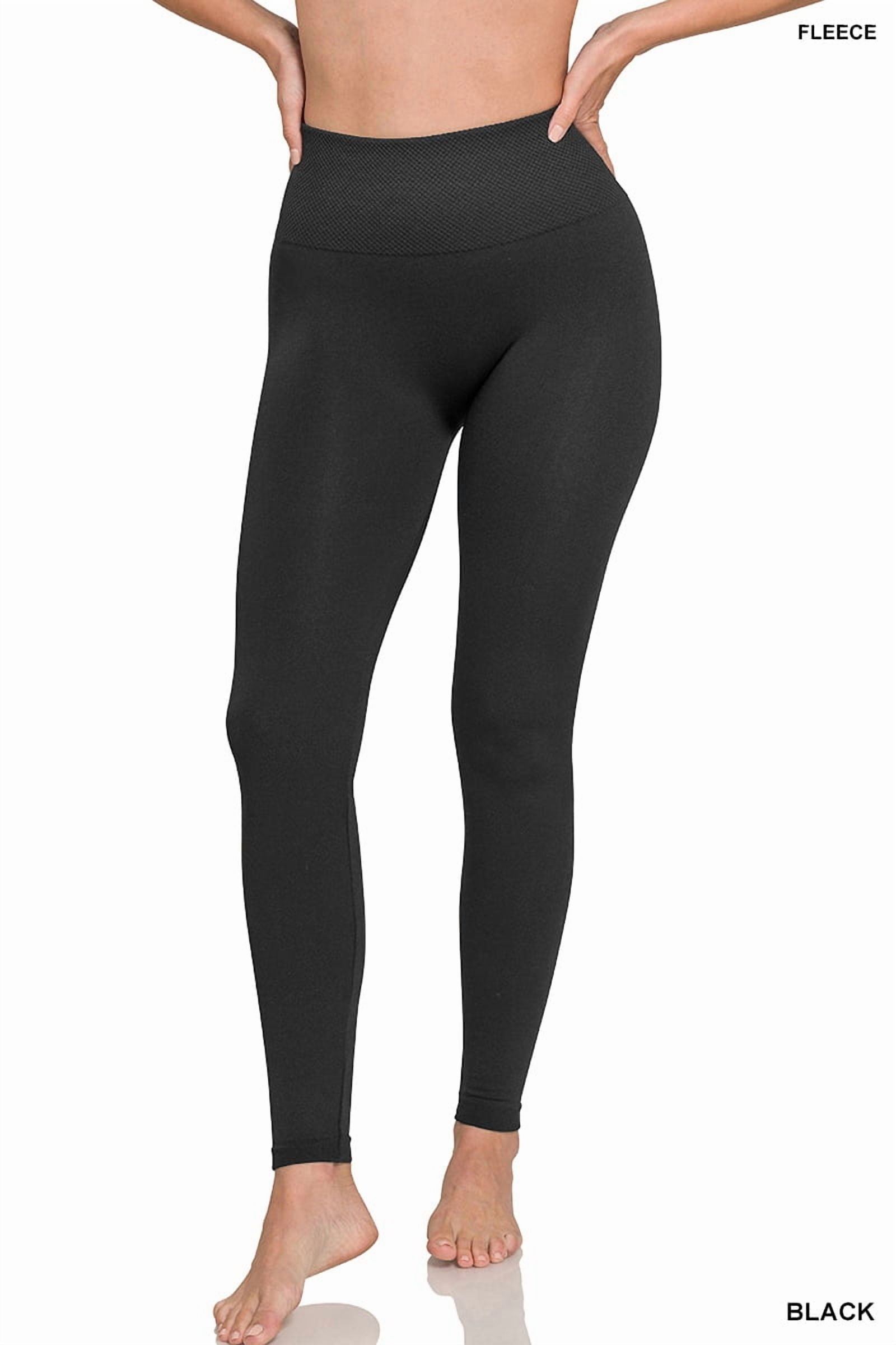 2 Packs of Zenana Regular & Plus High Waist Diamond Shape Band Fleece ...