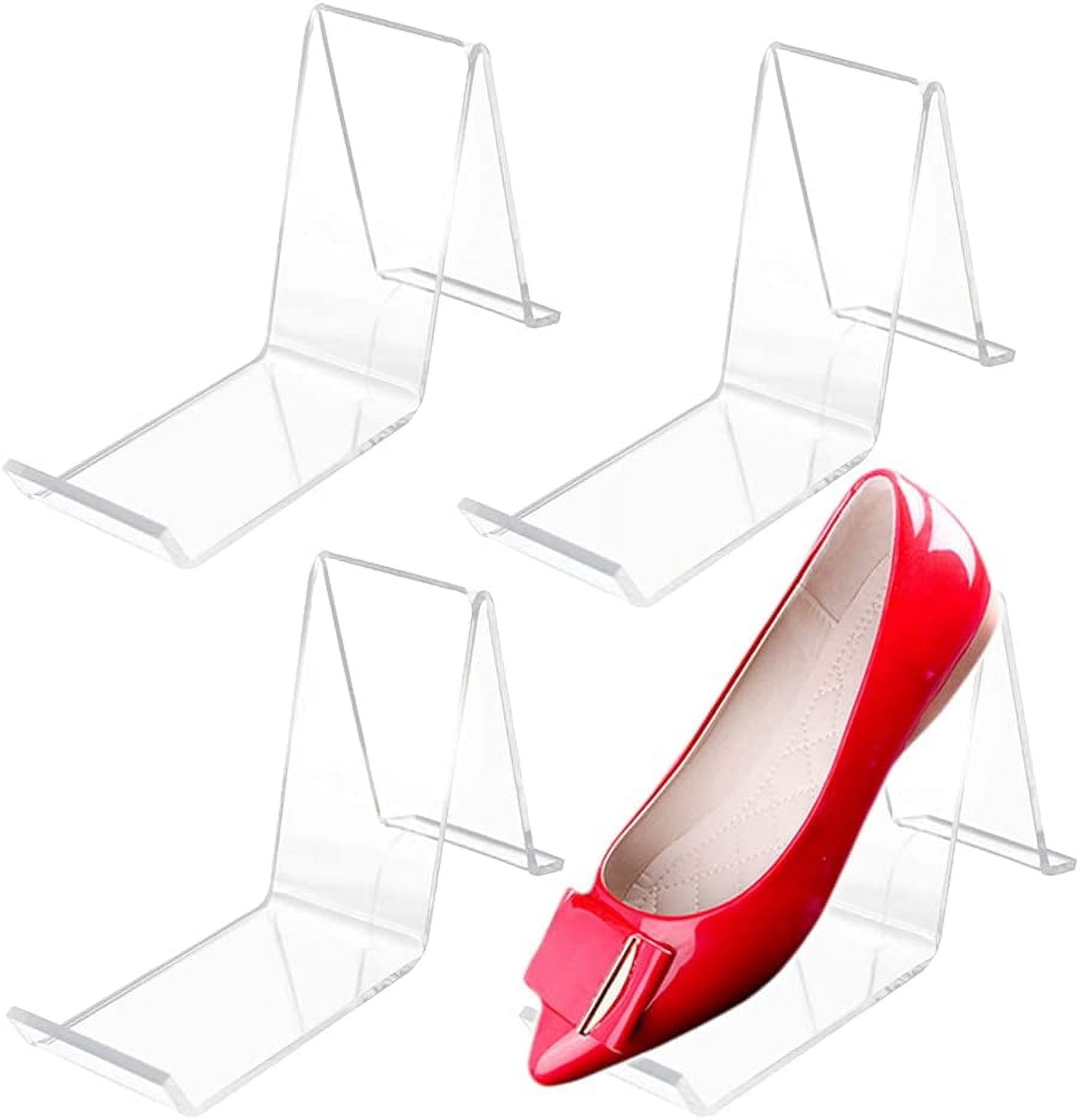 2 Pair/4 Pcs Acrylic Shoe Store Display Stands Clear Sandal Display ...