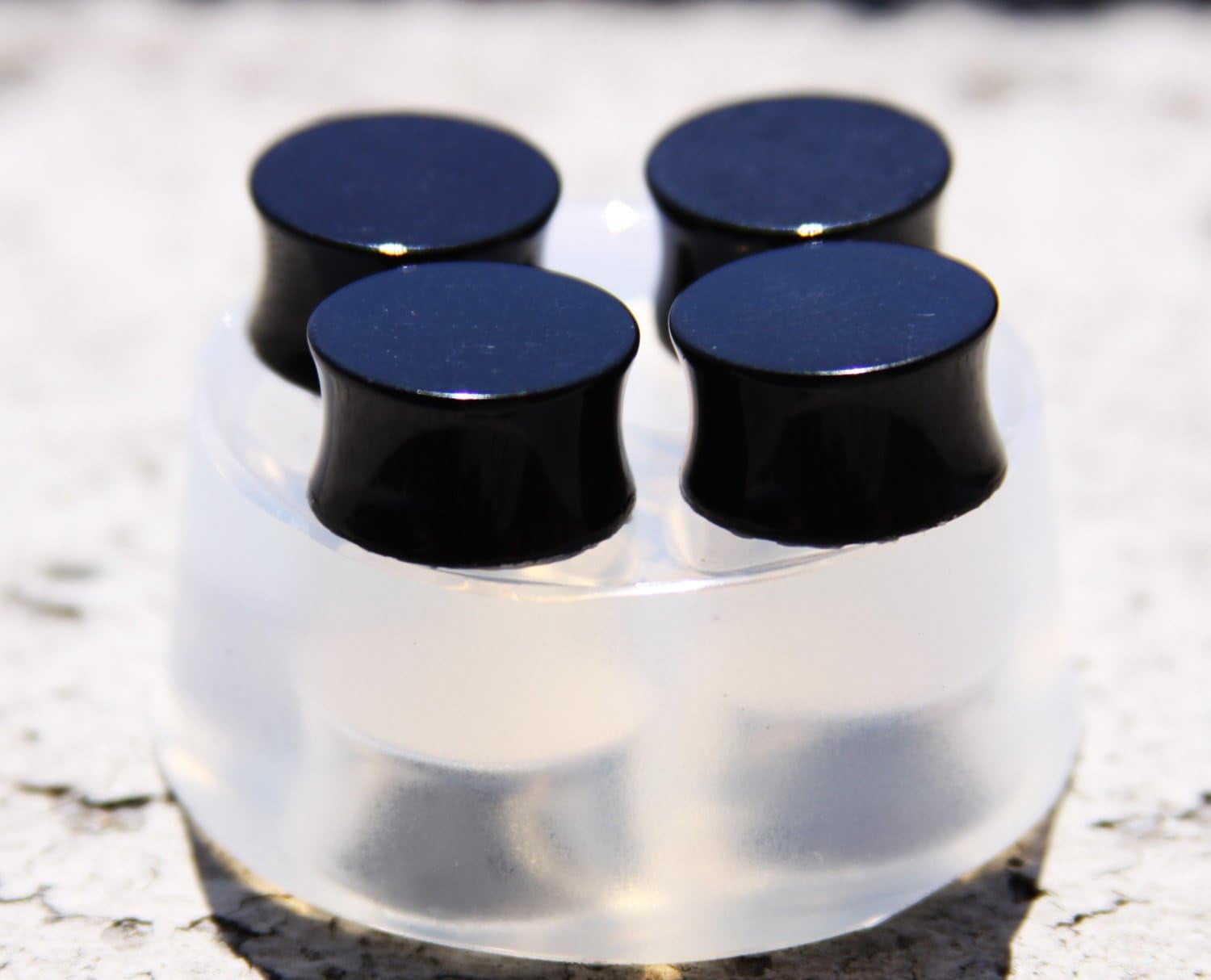 2 pair-4pc Size 18 mm,19 mm Multi Tunnel Ear Plug Piercing Mold. (V-03 ...