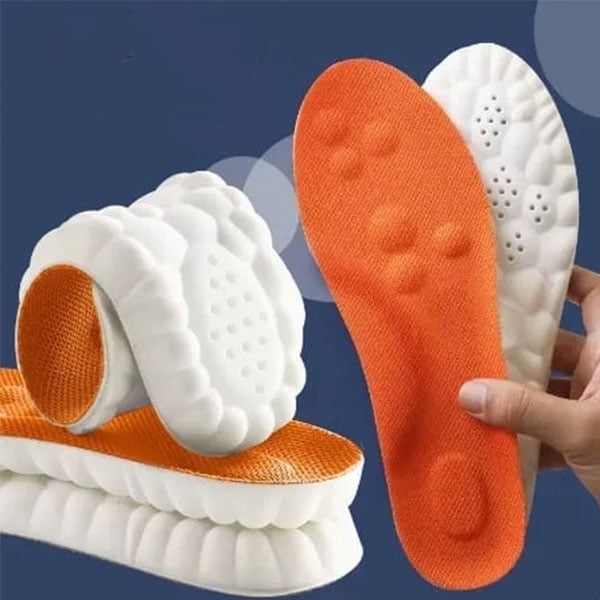 2 Pair 4d Cloud Technology Sports Insoles, Unisex Comfortable & Shock ...