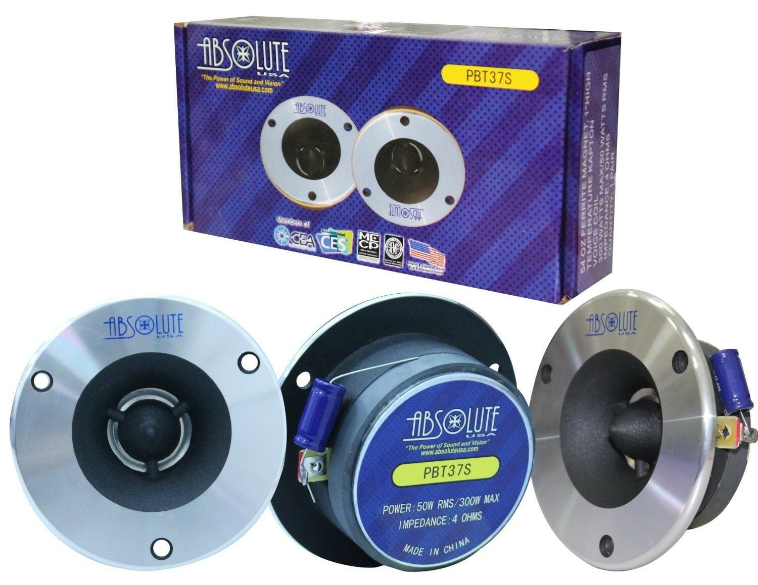 2 Pair Absolute USA PBT37S 4-Inch Titanium Bullet High Compression ...