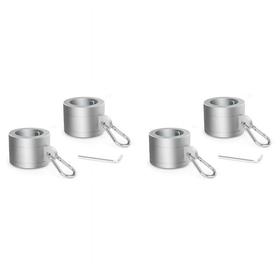 2 Pair Aluminum Alloy Flag Pole Rings 1In, 360 Degree Rotating Flag ...