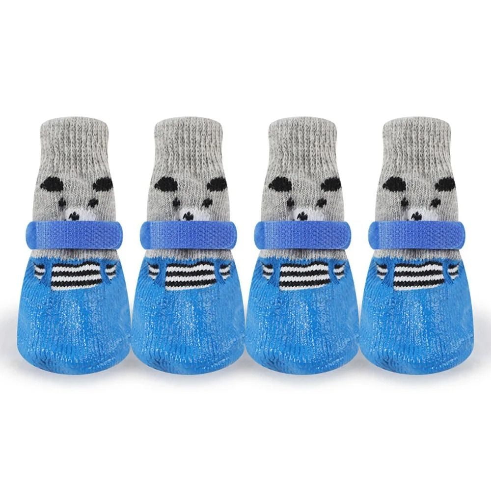2 Pair Autumn Winter Pet Dog Shoes Socks Waterproof Cats Rubber Socks ...