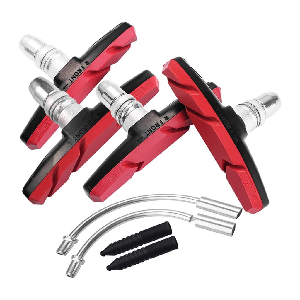 2 Pair Bicycles Brake Pad Cycling Brake Mount Pad Shoe Block with Bend ...
