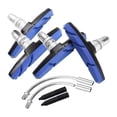 2 Pair V Type Quiet Brake Pad Shoes with Bend Pipe & Rubber Sleeve Bike ...