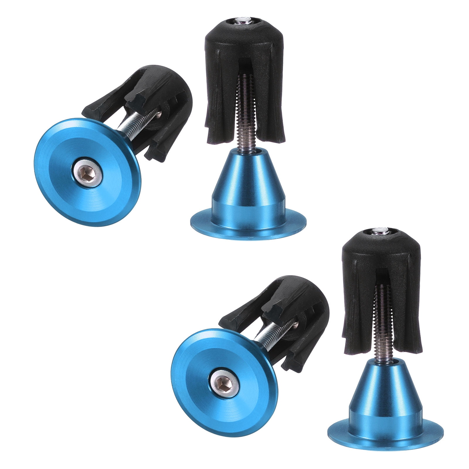 2 Pair Bike Handlebar End Plugs Aluminum Alloy Bar End Caps Expanding ...