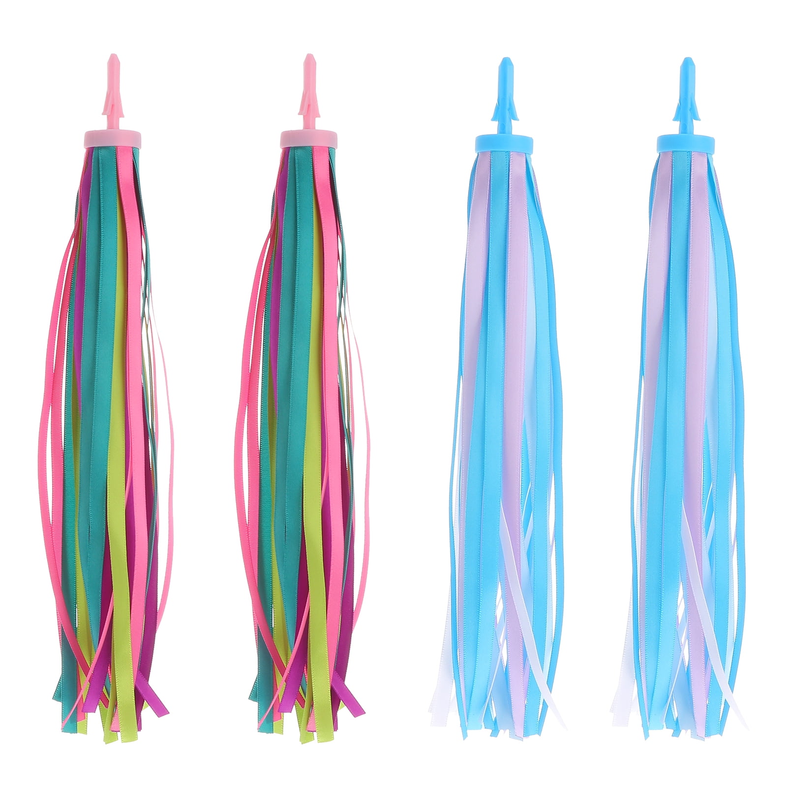 2 Pair Bike Handlebar Ribbon Bike Handle Streamer Kids Scooter Tassel ...