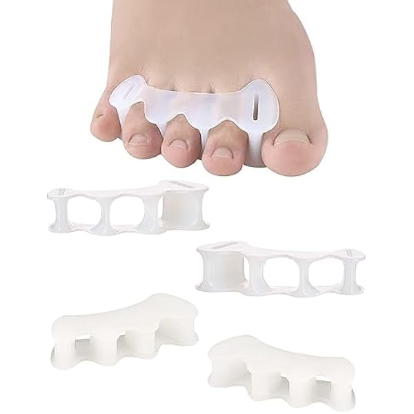 2 Pair Bunion Toe Separators Toe Spacers for Feet Women Men to Correct Their Toes, Foot ...
