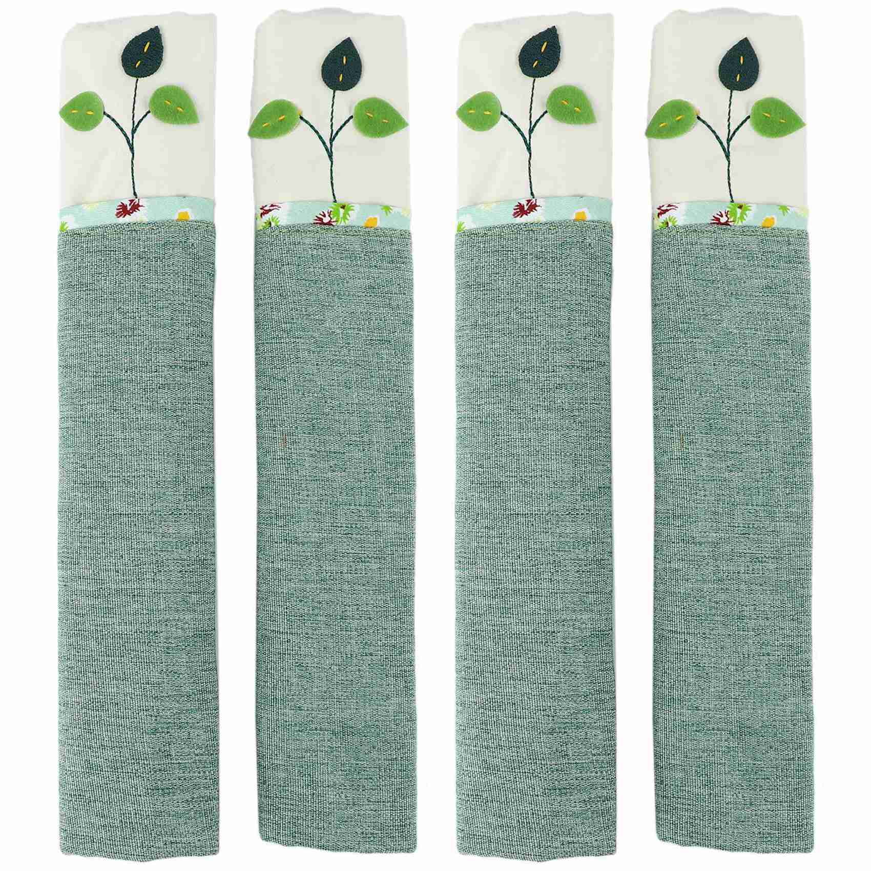 Unbranded Cotton Door Handle Covers, Green Protective Refrigerator ...