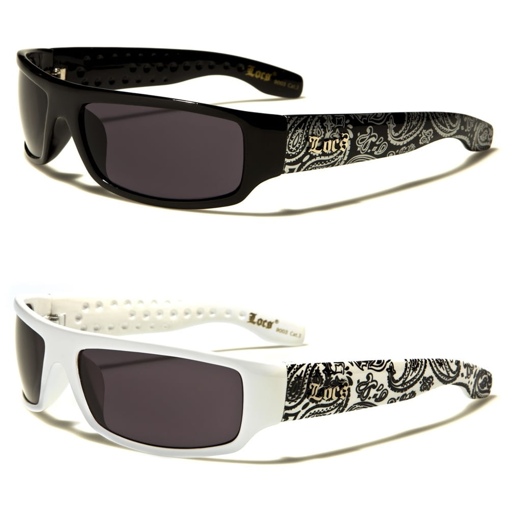 2 Pair Deal 9003 Locs 1- White w/ Black BANDANA & Black w/ Silver ...